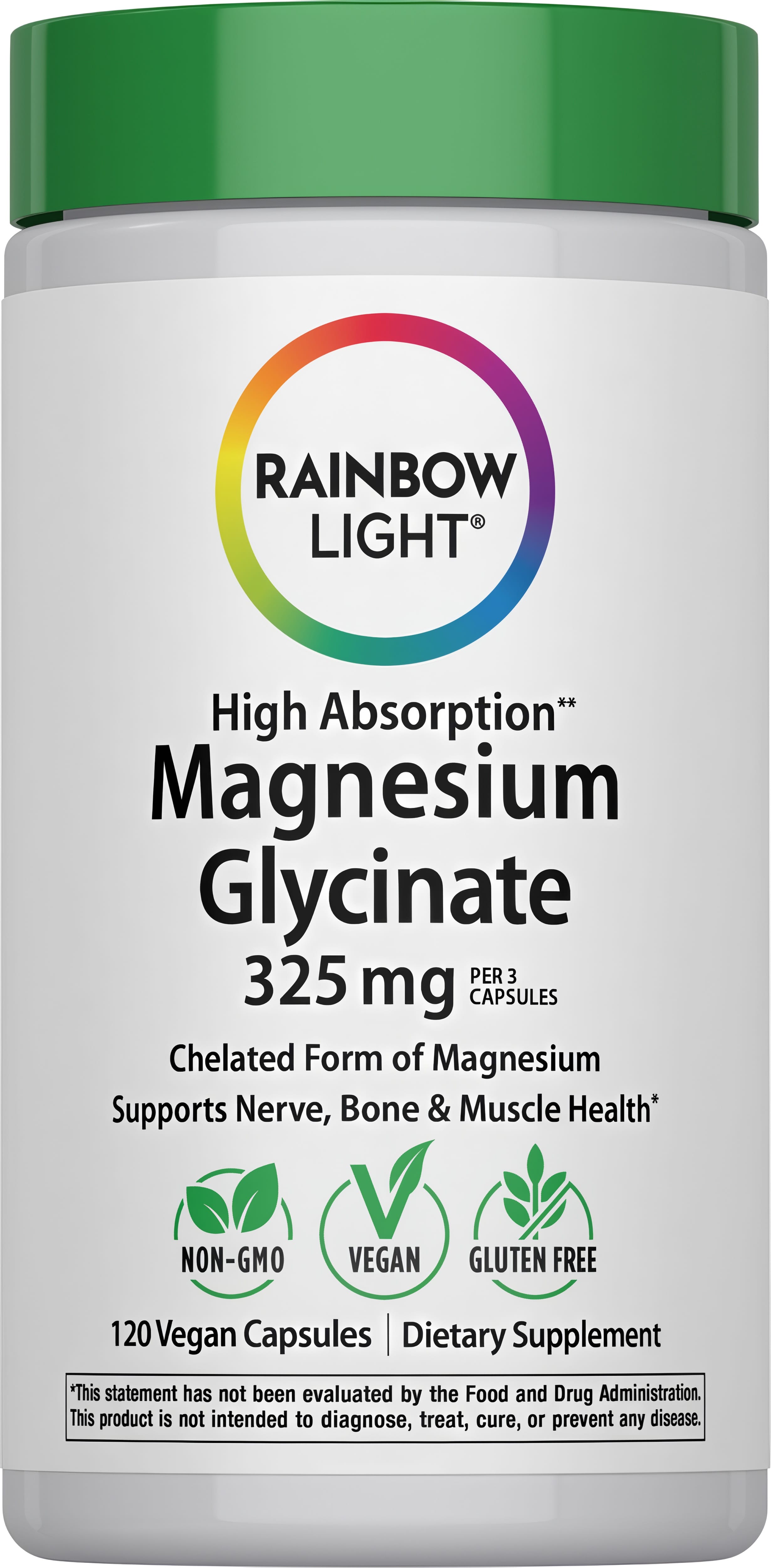 Magnesium Glycinate 325 mg, 120 Vegan Capsules